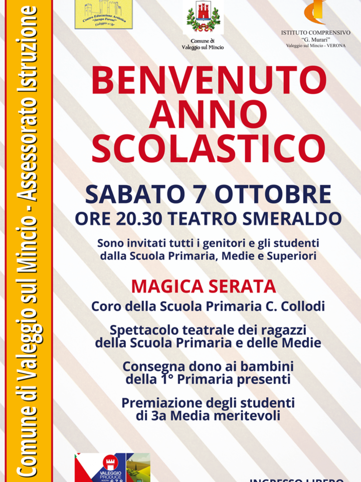 "Benvenuto Anno Scolastico": l'Amministrazione festeggia i migliori ...